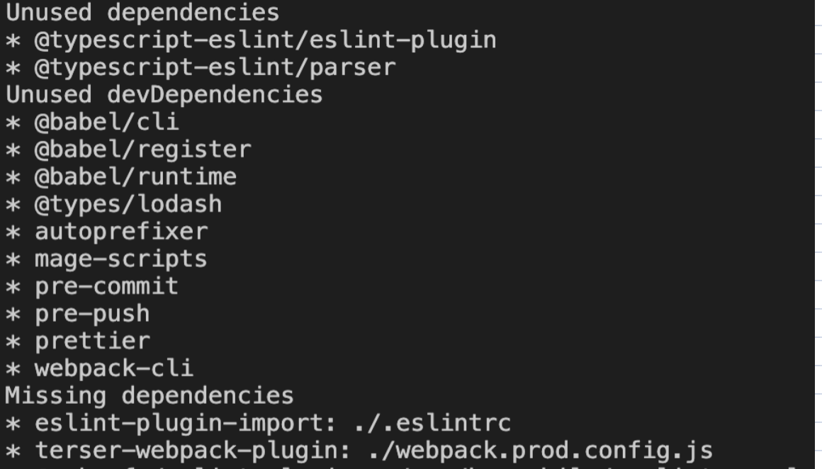 depcheck 检测项目中不用的依赖包-CSDN博客