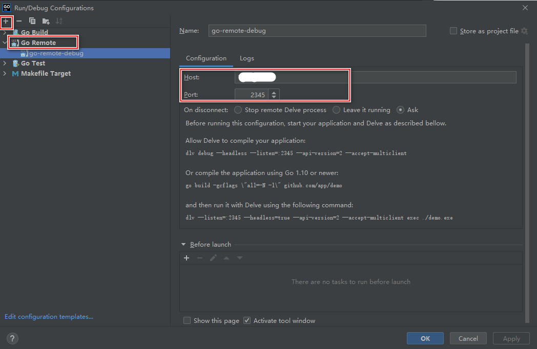 Go编程语言的调试器Delve | Goland远程连接Linux开发调试（go远程开发）_goland远程调试-CSDN博客