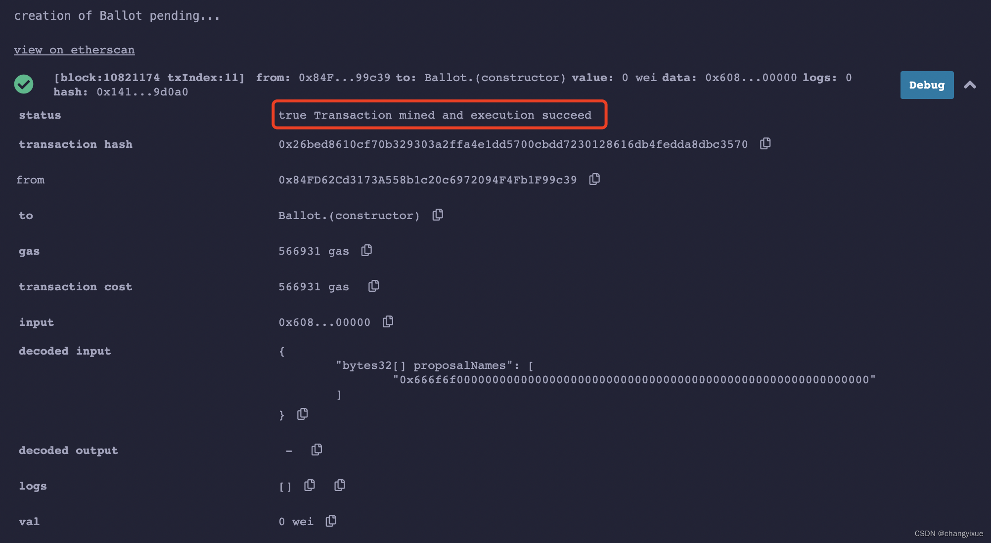 使用brownie部署智能合约_brownie将智能合约部署在第一个模拟账户(accounts[0]上)-CSDN博客