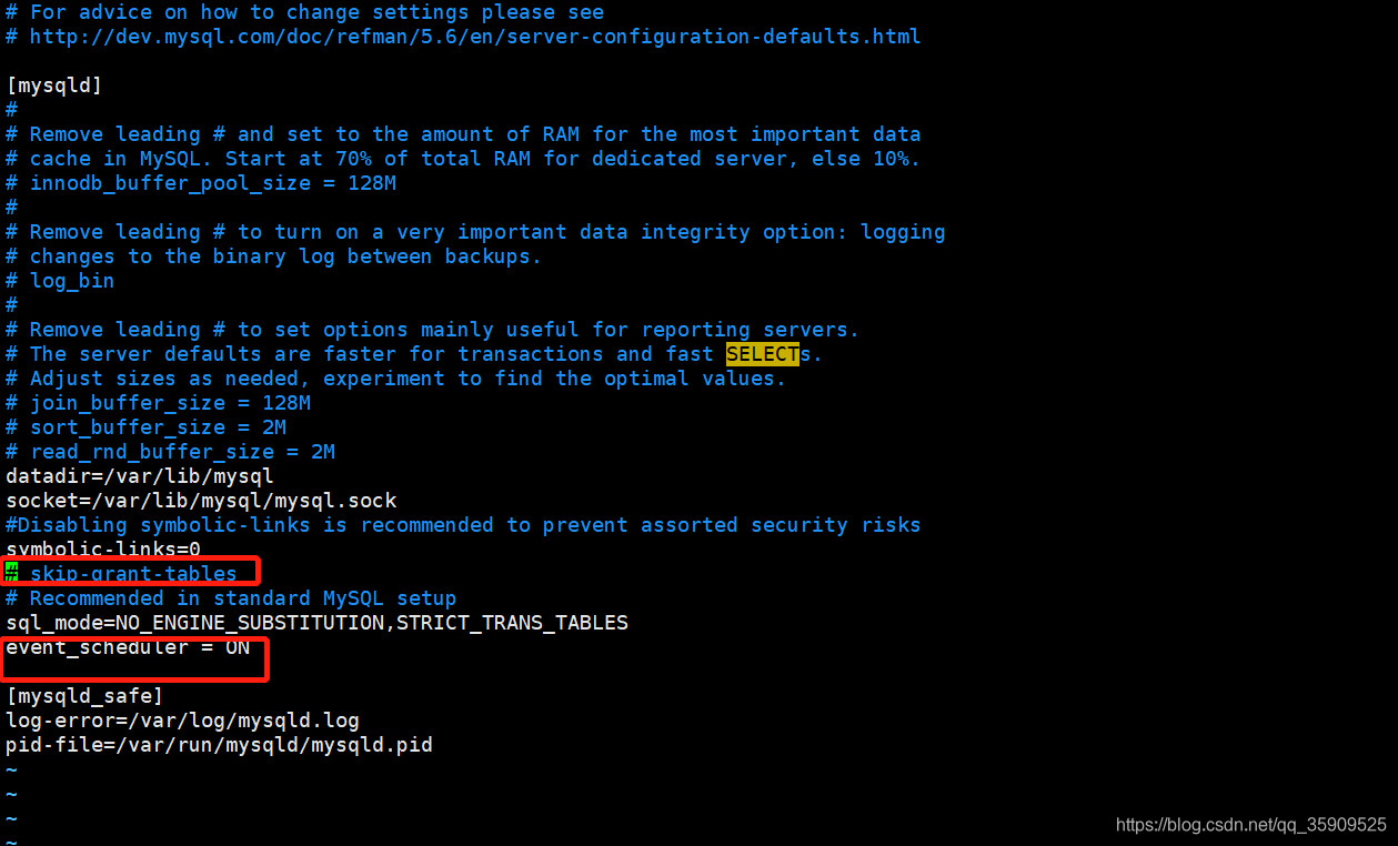 mysql执行SET GLOBAL event_scheduler = ON；报 1290_set global event scheduler = on-CSDN博客