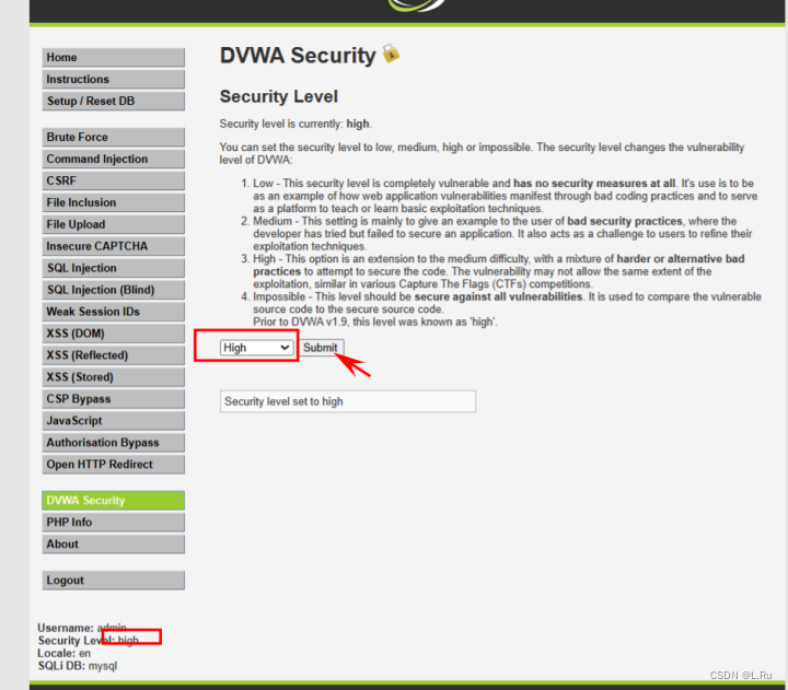 DVWA-SQL Injection模块展开实验_利用kali linux对dvwa的sql injection模块展开实验,包括: 6.low等级;-CSDN博客