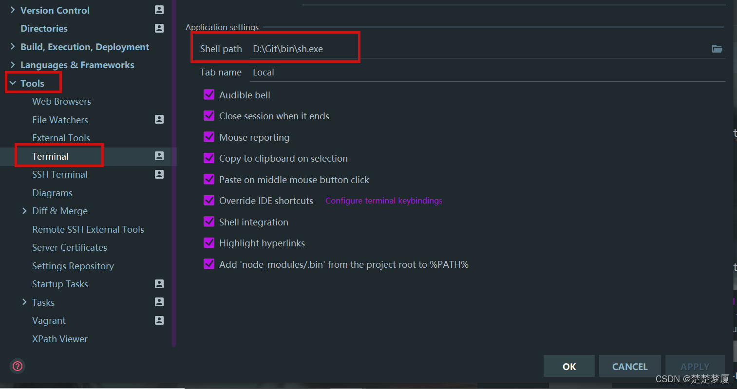 Windows下webstorm设置默认terminal为git bash_webstorm terminal设置-CSDN博客