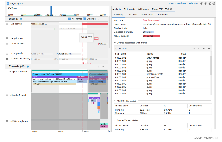 Android profiler ： CPU（3） ：检查界面卡顿_androidstudio 卡顿检测-CSDN博客