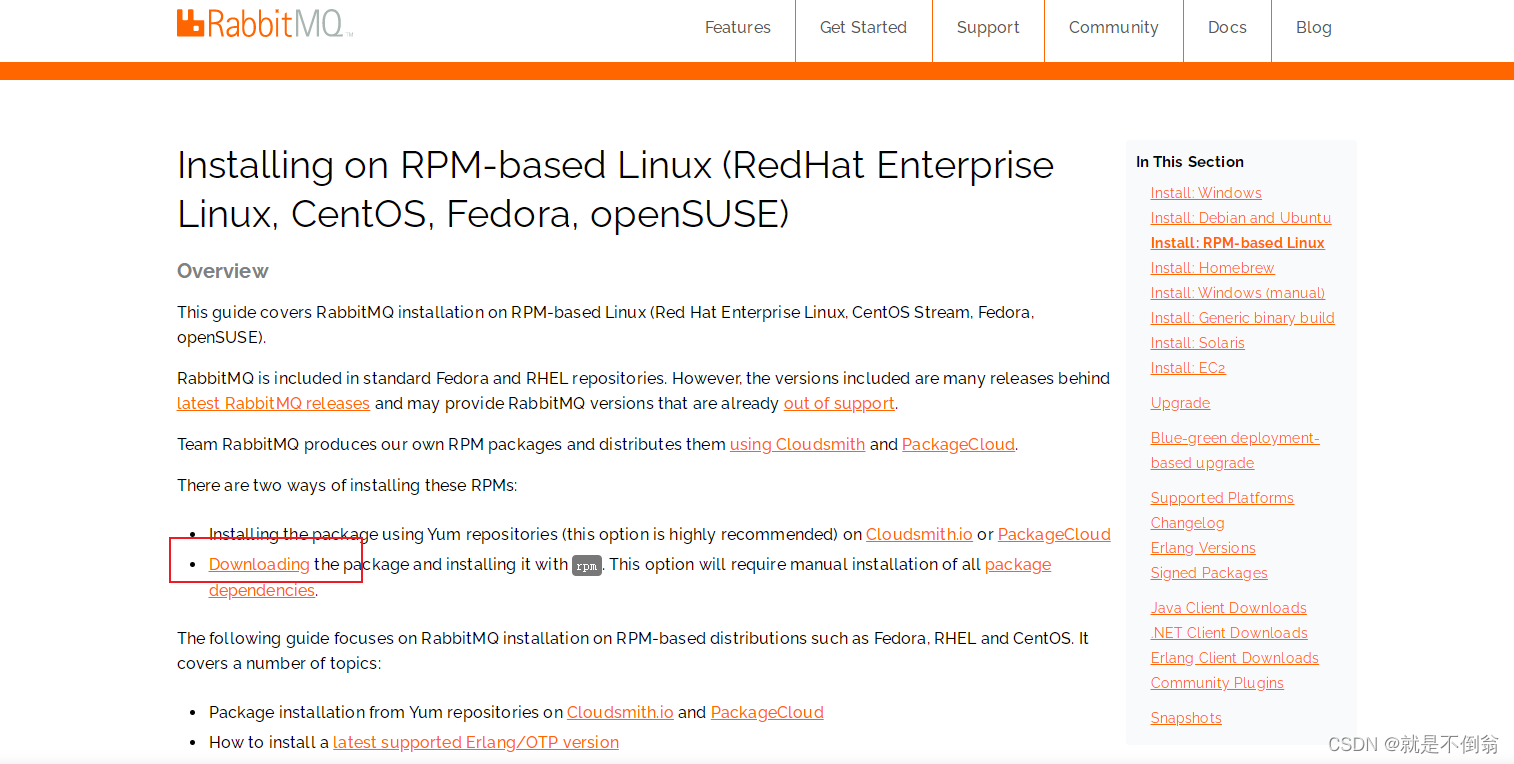 RabbitMQ在linux上下载_rabbitmq 3.13.0linux版本下载-CSDN博客