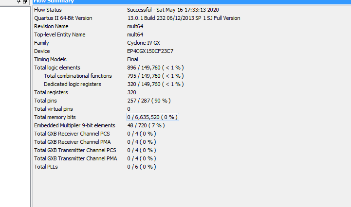 基于FPGA的64bit算术乘法器设计Verilog代码Quartus仿真_64bit二进制整数乘法器-CSDN博客