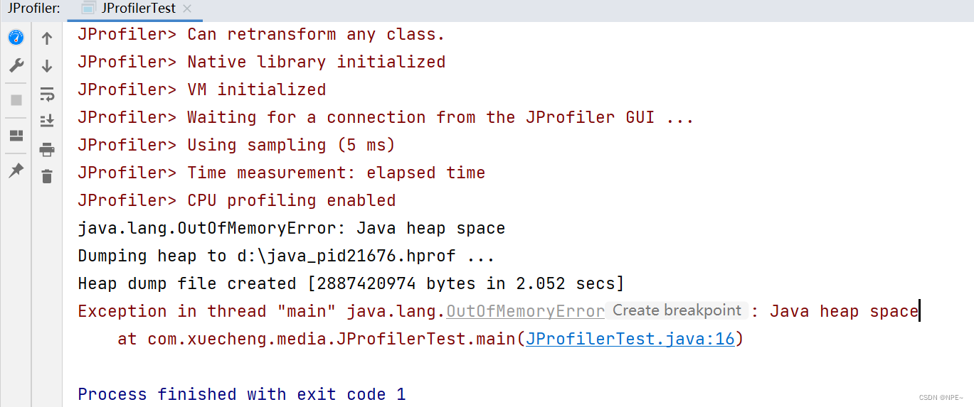 Java的dump文件分析及JProfiler使用_java dump文件分析工具-CSDN博客