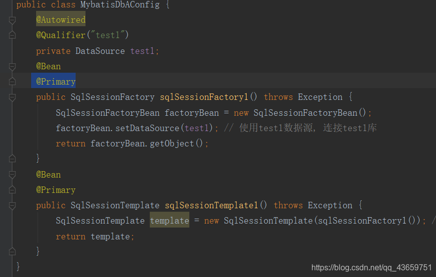 配置多数据源required a single bean, but 2 were found:_.class] required a ...