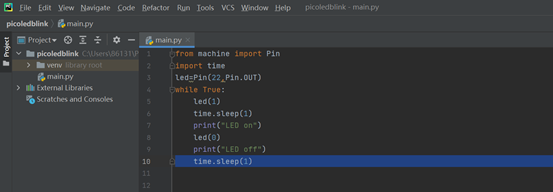 Raspberry Pi Pico实践系列3-基于PyCharm和MicroPython的树莓派Pico扩展接口使用与控制编程实践_pycharm micropython pico-CSDN博客