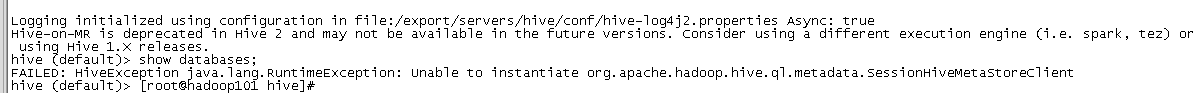 Runtimeexception Unable To Instantiate Orgapachehadoophiveqlmetad Hive运行报错failed 