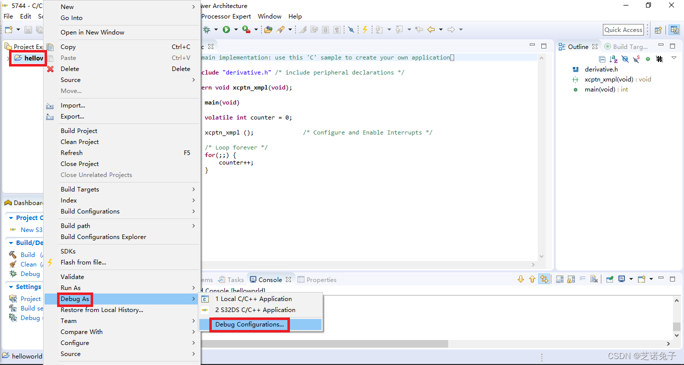 S32DS新建与调试MPC5744工程-CSDN博客