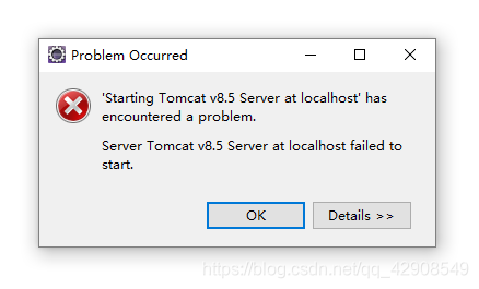 Tomcat8.5异常处理：Could not publish server configuration for Tomcat v8.5 Server at localhost.-CSDN博客