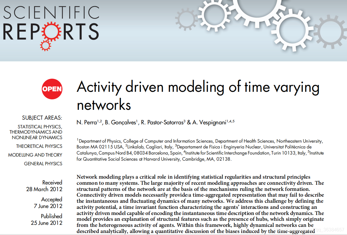 复杂网络——活跃度驱动模型（activity-driven model）原理及算法实现_activity driven model-CSDN博客