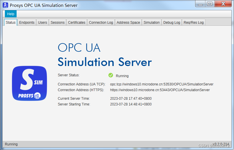 通讯软件019——分分钟学会Prosys OPC UA Server配置_prosys opc ua simulation server-CSDN博客