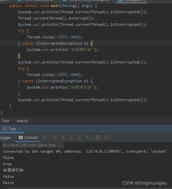 Thread中interrupt()、interrupted()、isInterrupted()方法区别与介绍_thread.interrupted() 和 thread ...