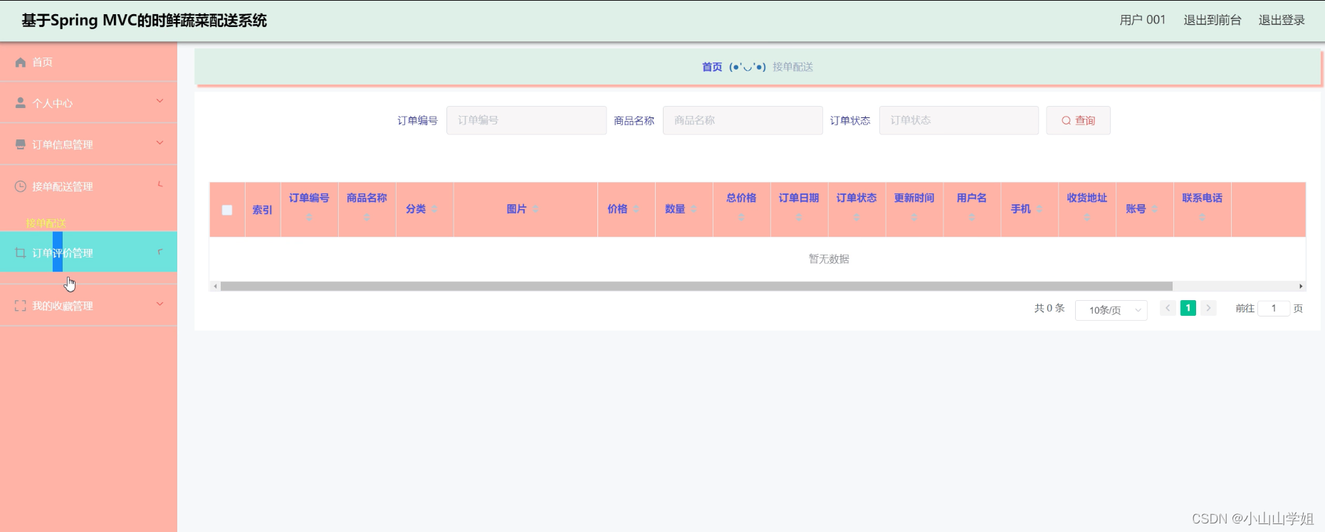 Java毕设项目mvc的时鲜蔬菜配送系统（javavuemybatismavenmysql）java毕业设计蔬菜信息配送管理系统