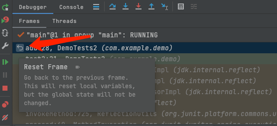 IDEA Debug过程中使用Drop Frame或Reset Frame实现操作回退_idea drop frame-CSDN博客