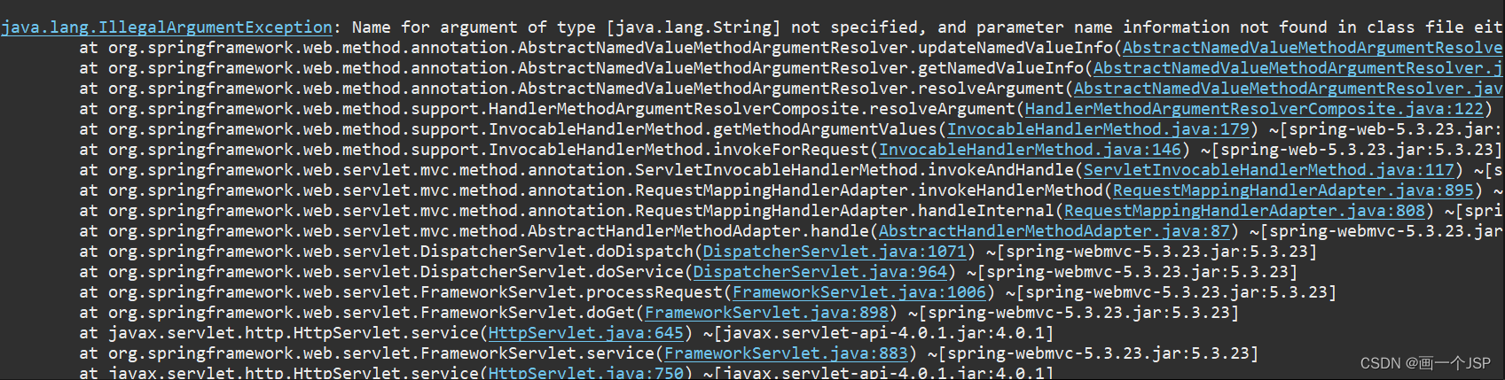 java.lang.IllegalArgumentException: Name for argument of type [java.lang.String] not specified问题 ...