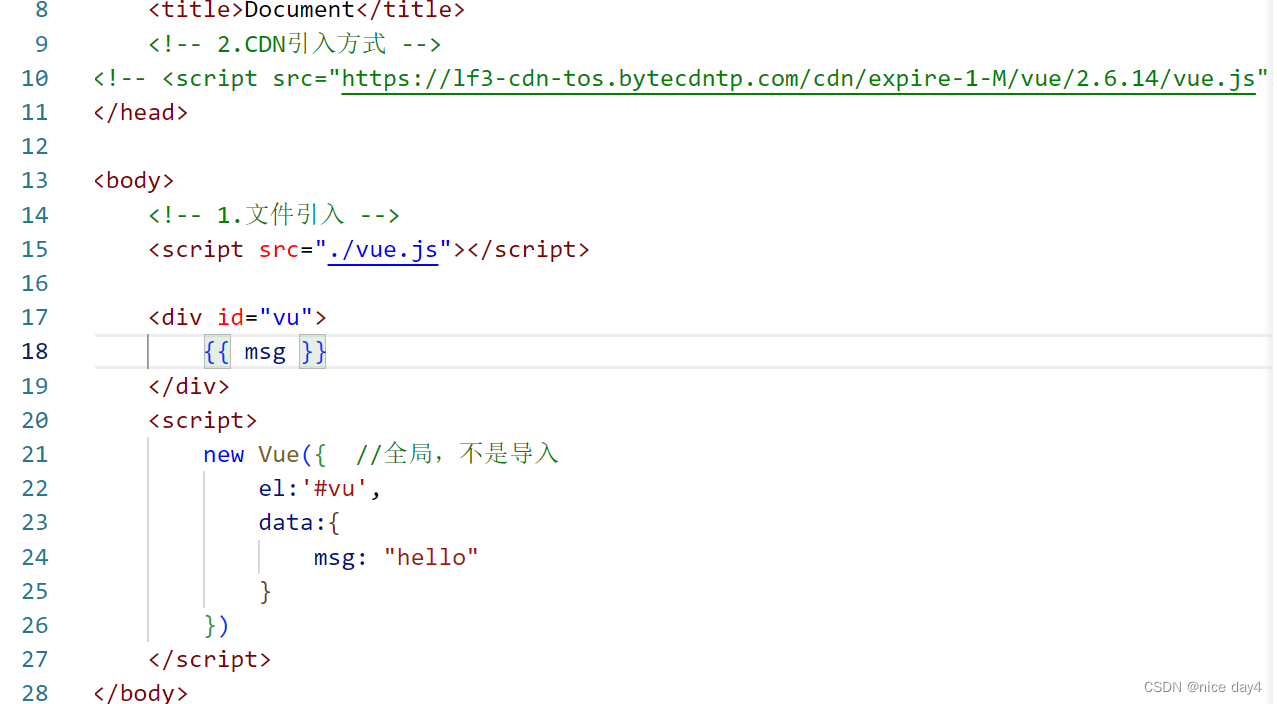 01-Vue-Vue的引入方式_vue dependencies里可以直接引入吗-CSDN博客