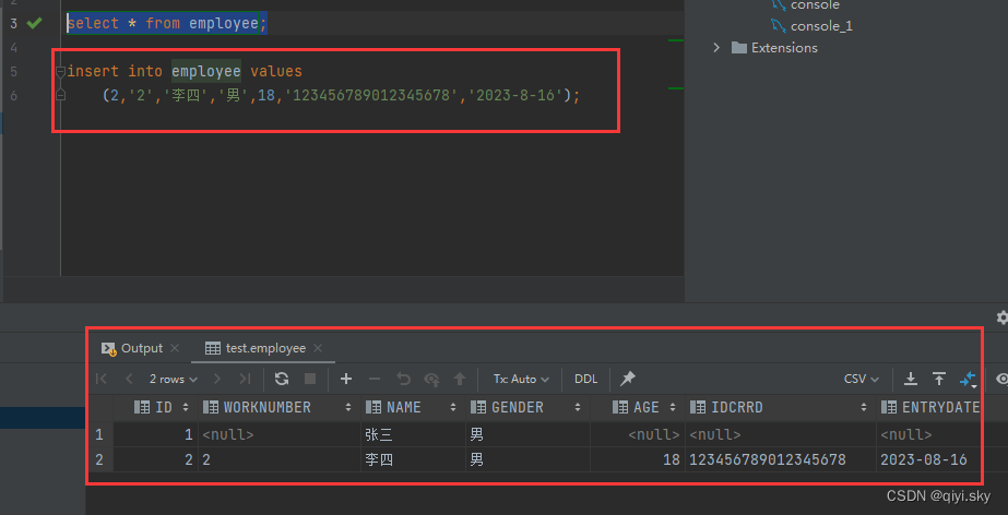 MySQL数据库——图形化界面工具（DataGrip），SQL（2）-DML（插入、修改和删除数据）_datagrip删除数据库-CSDN博客
