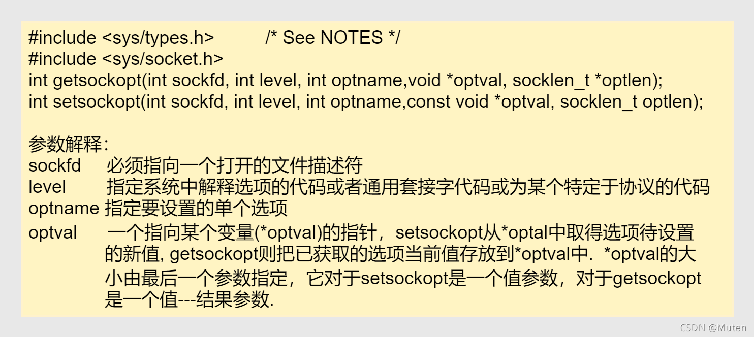 套接字选项：getsockopt与setsockopt详解-CSDN博客