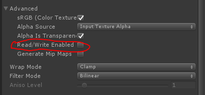 Texture2D转字节数组出错 （Unsupported texture format - Texture2D::EncodeTo functions do not support ...