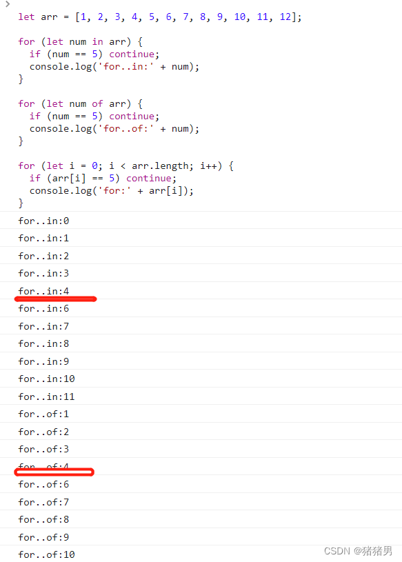 js 循环for , for...in, for...of, forEach, map，some 中对 return, break, continue 的使用_js for of return ...
