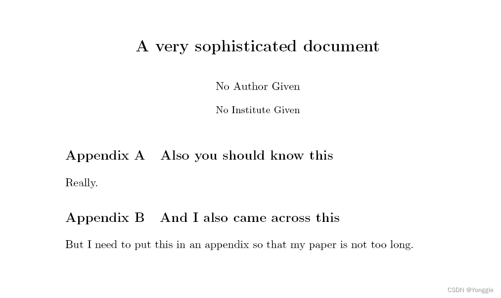 【latex】 Springer LNCS模板下怎么实现appendix？_latex如何写append-CSDN博客