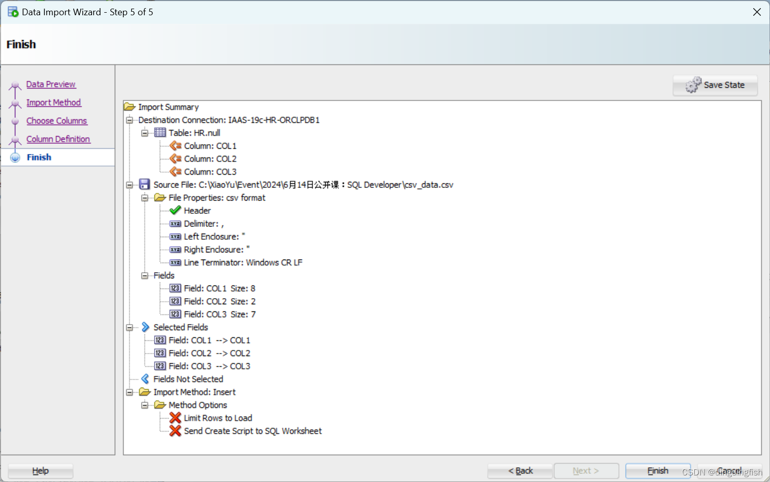 SQL Developer 导入CSV数据_sqldeveloper导入csv文件-CSDN博客