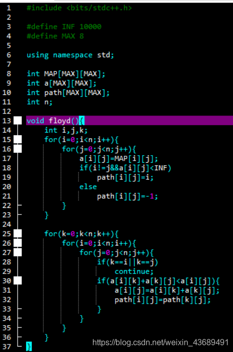 Floyd算法_floyd lingo-CSDN博客
