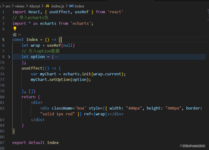 react引入Echarts图表+后台接口渲染数据-CSDN博客