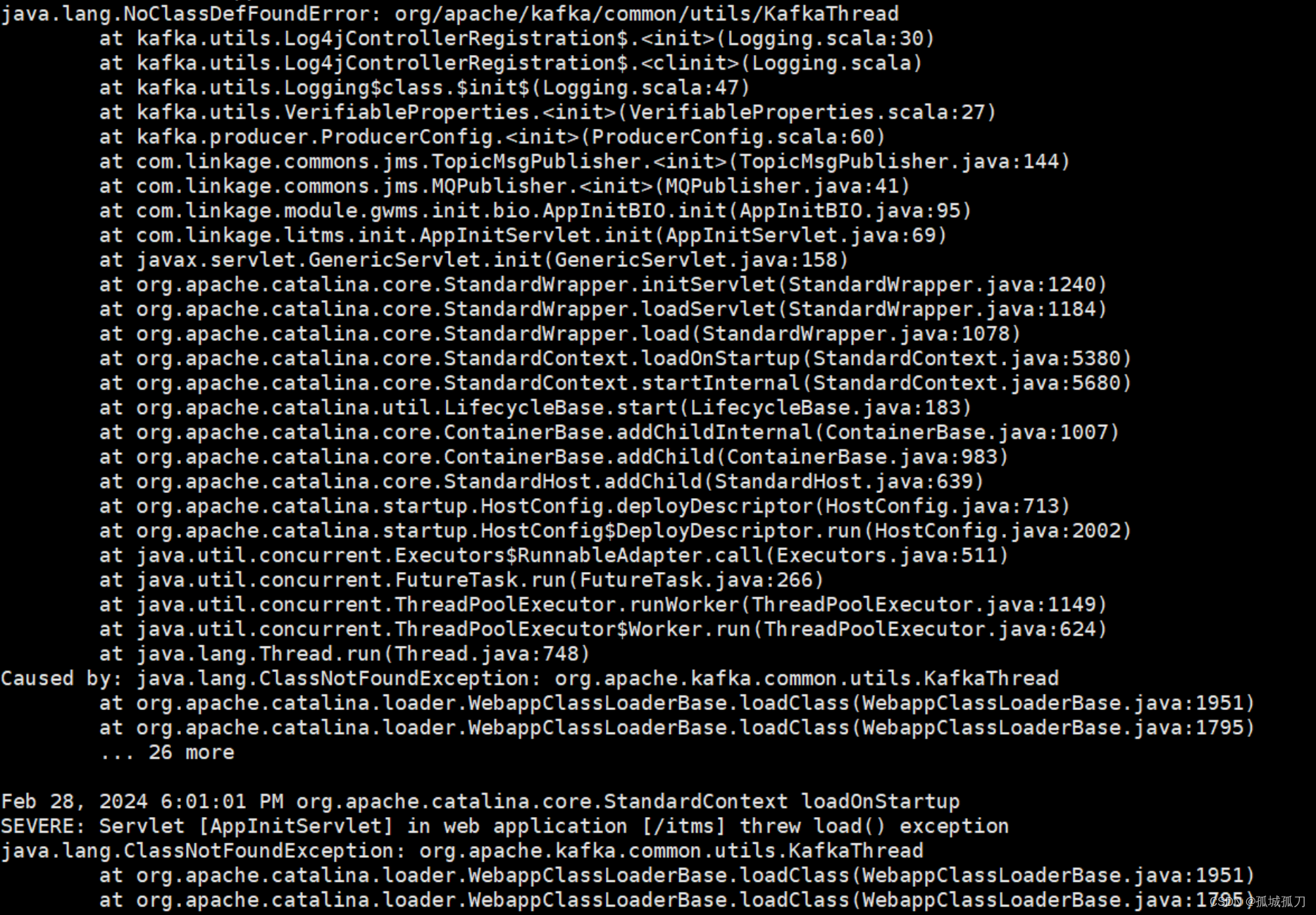 NoClassDefFoundError: org/apache/kafka/common/utils/KafkaThread_kafka 报 .noclassdeffounderror-CSDN博客