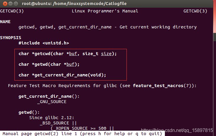 Linux系统编程之getcwd函数族获取当前目录_linux getcwd-CSDN博客