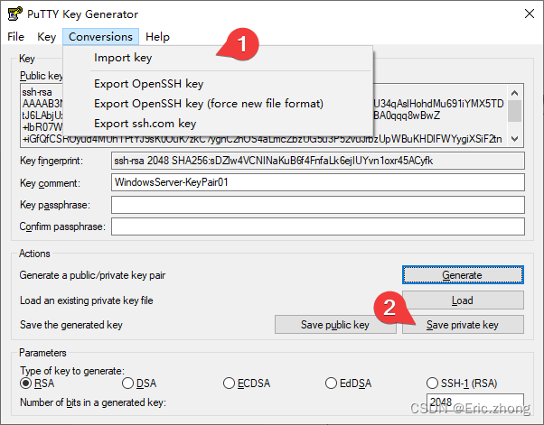 AWS KeyPair密钥格式转换PPK＜＞PEM_ppk pem-CSDN博客