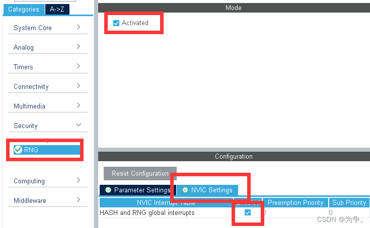 stm32cubemx hal学习记录：RNG_在security里面rng-CSDN博客