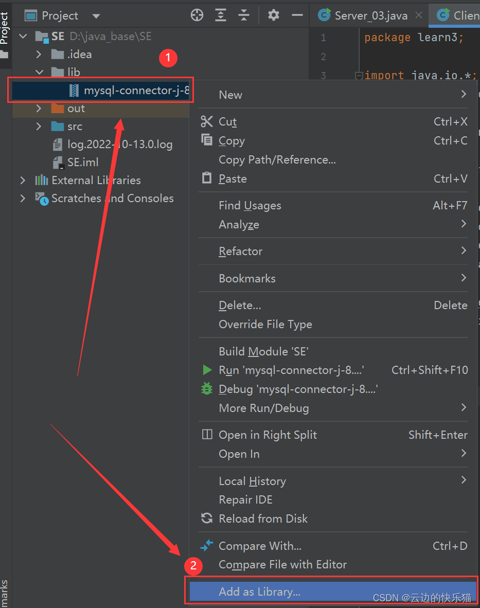 idea配置jdbc连接MySQL的全部详细步骤（包含运行代码）_idea连接数据库的代码在哪-CSDN博客
