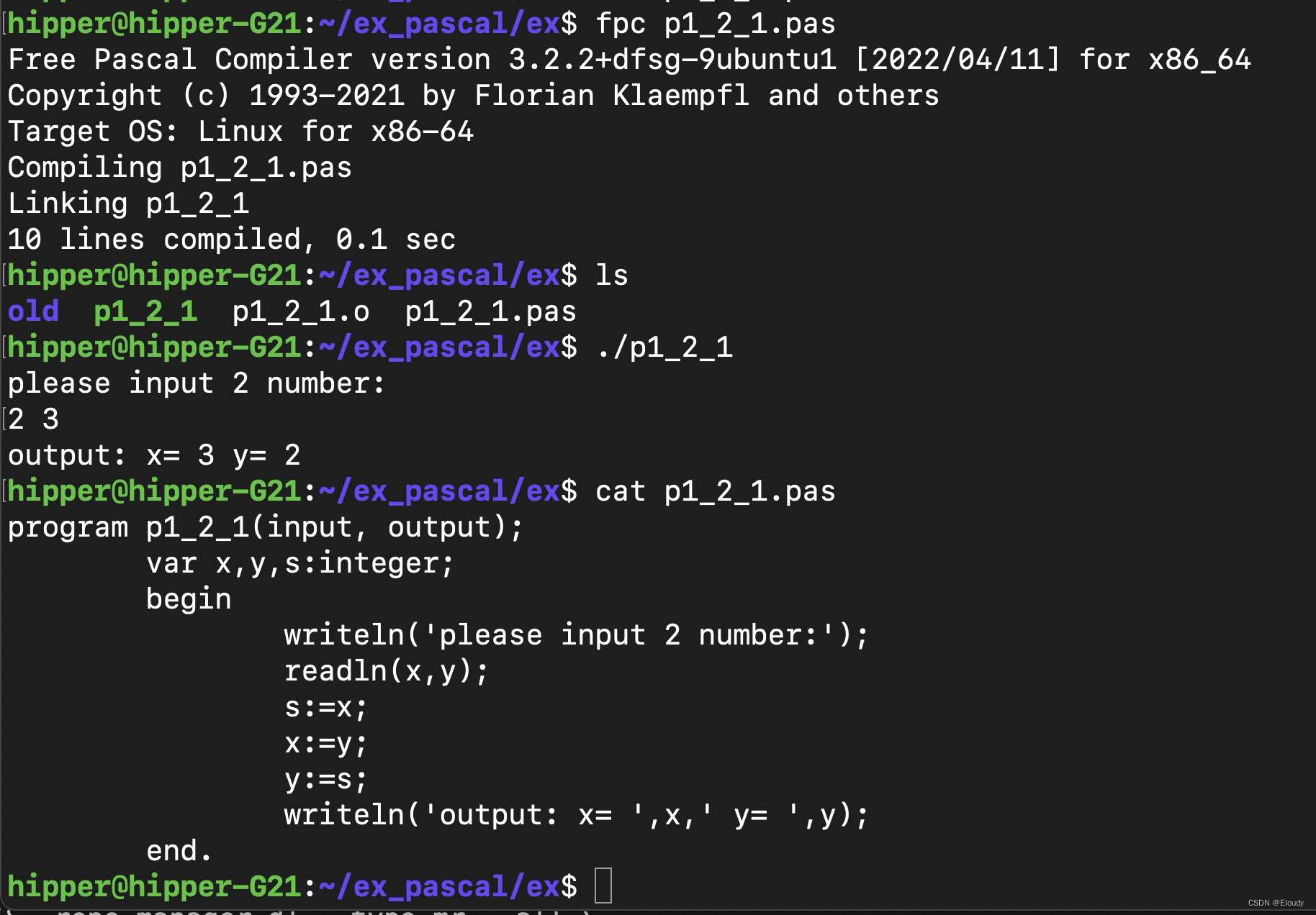 几个简单的 Pascal 程序示例_pascal语言范例-CSDN博客