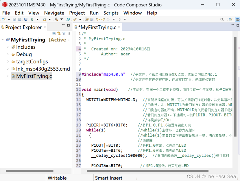 MSP430单片机C语言编程与实践（入门篇）之三----CCS的操作步骤_ccs msp430-CSDN博客