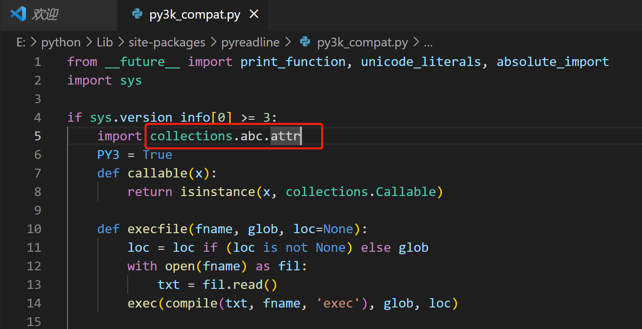 Winodws 环境下安装 pyreadline库，调用时出现AttributeError: module ‘collections‘ has no attribute ‘Callable‘的 ...