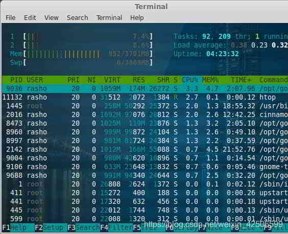 htop详解与top对比-CSDN博客