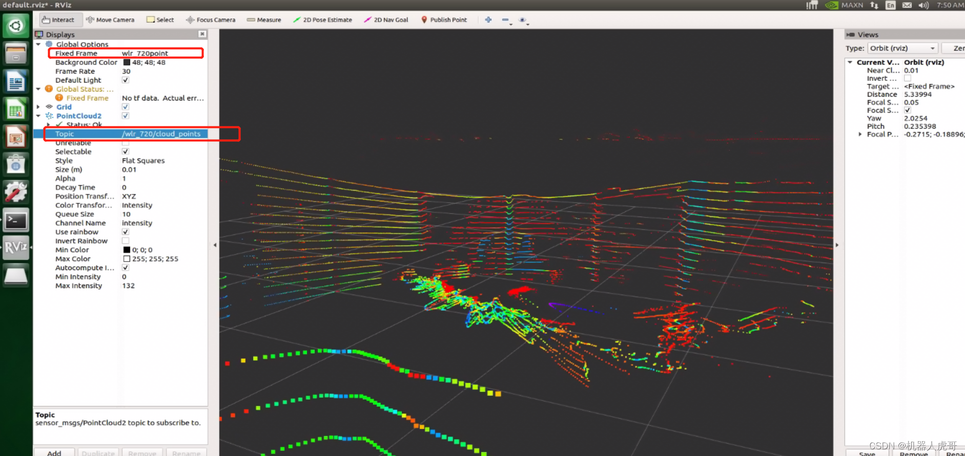 【EHub_tx1_tx2_E100】 WLR-720多线激光 雷达在Ubuntu18.04 + ROS_ Melodic 环境评测_wlr720-CSDN博客