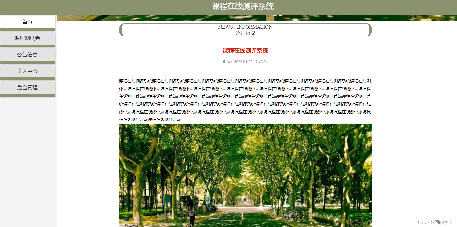 Springboot毕设项目课程在线测评系统lkn04（java+VUE+Mybatis+Maven+Mysql）_springboot 测评系统-CSDN博客