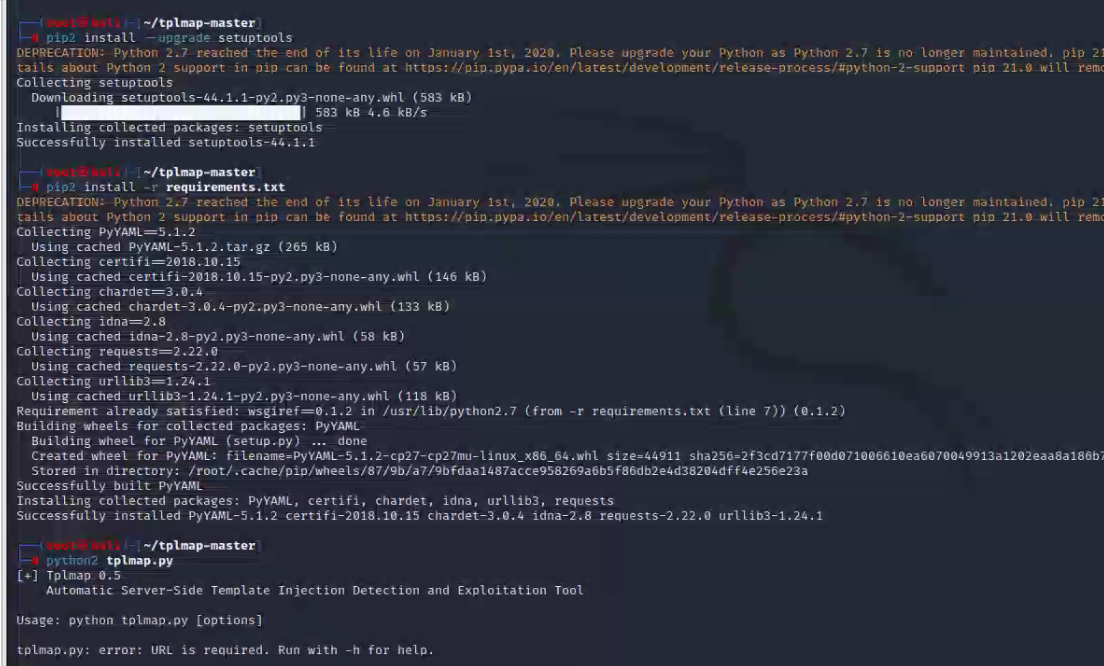 安装tplmap相关模块时报错invalid command ‘egg_info‘_tplmap安装报错-CSDN博客