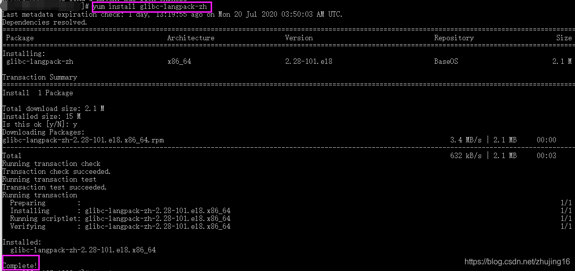 使用Docker容器运行CentOS镜像，执行yum命令提示“Failed to set locale, defaulting to C ...