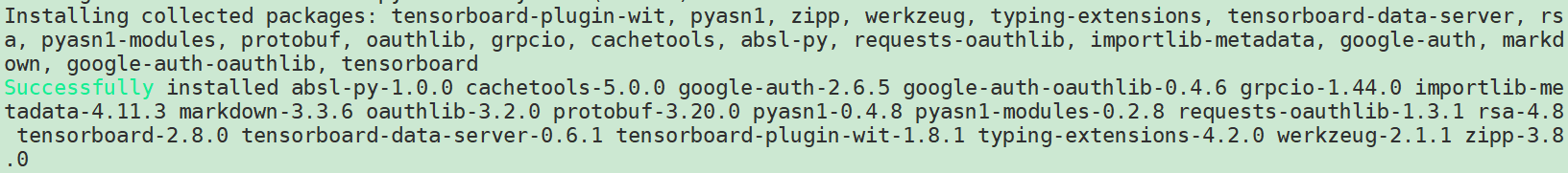 ModuleNotFoundError: No module named ‘tensorboard‘_modulenotfounderror ...