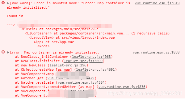【已解决】vue中使用leaflet报错：Error: Map container is already initialized.-CSDN博客