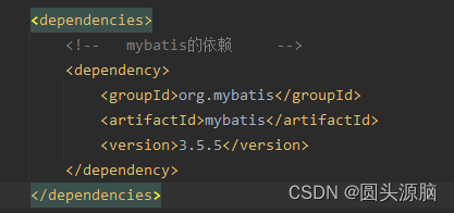 添加MyBatis依赖报错报红解决办法Dependency ‘org.mybatis:mybatis:3.5.5‘ not found_引入mybatis依赖变红-CSDN博客