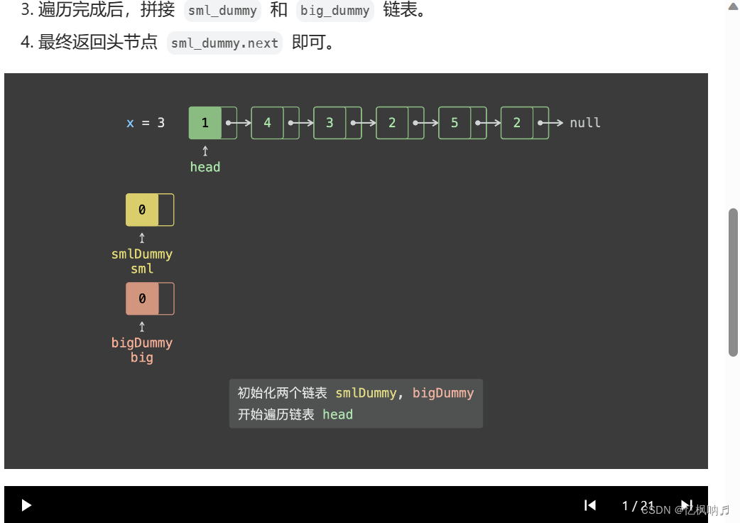 leetcode-86.分隔链表-day3-CSDN博客