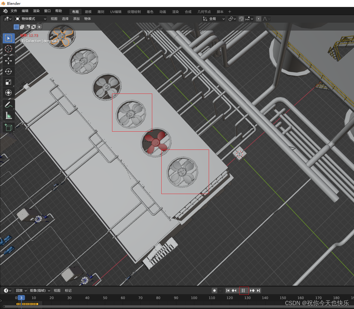 vue中将three.js导入的3D模型中原本带有的动画进行播放_three播放模型多个动画-CSDN博客