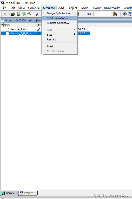 ModelSim的入门仿真步骤（图文干货）_modelsim仿真-CSDN博客