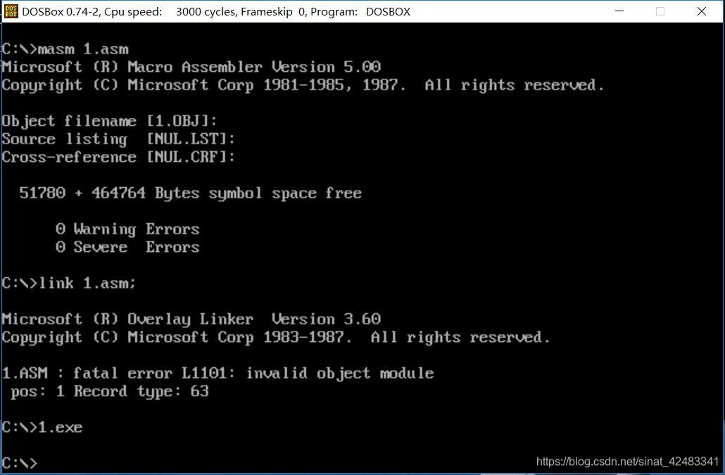 Win10 64位 汇编环境的搭建： 安装配置 DOSBOX、MASM_debug.exe-CSDN博客